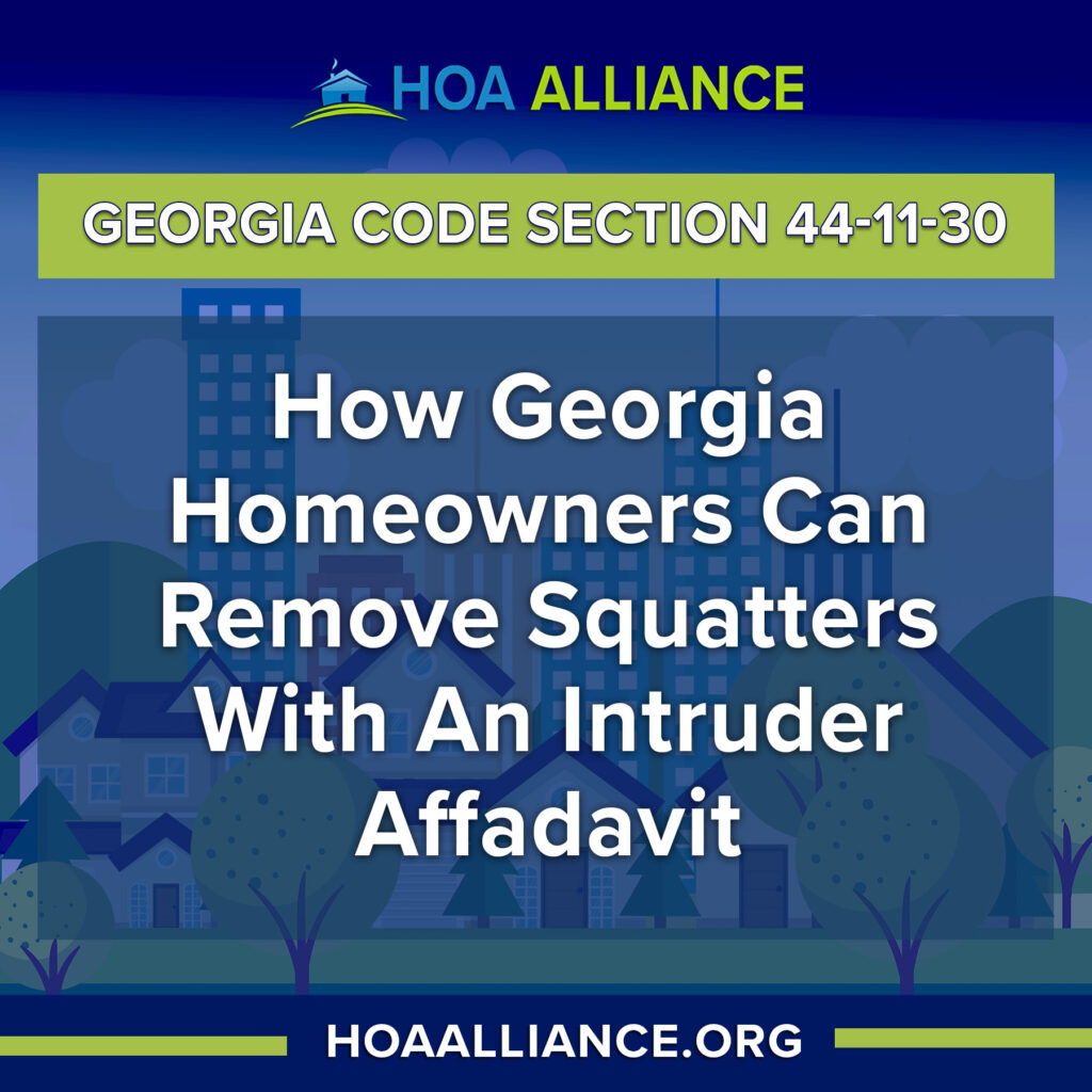 Understanding Georgia Code Section 44-11-30: How Georgia Homeowners Can ...